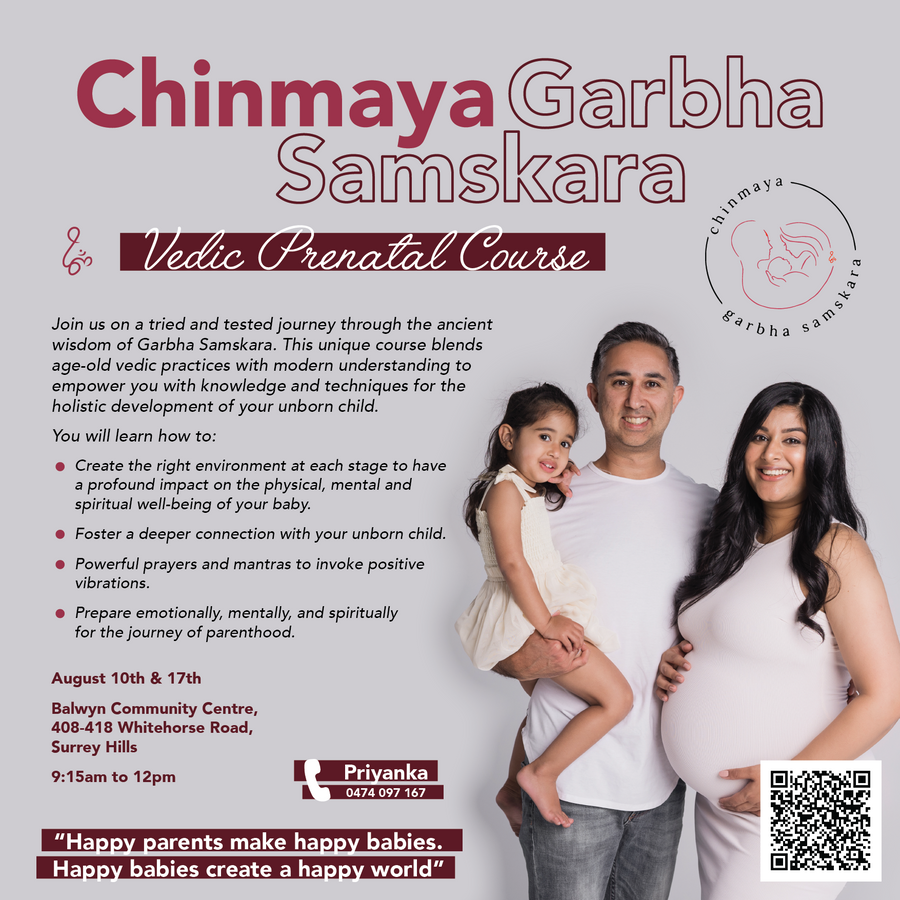 Melbourne-Chinmaya Garbha Samskara - Vedic Prenatal Course – Chinmaya ...